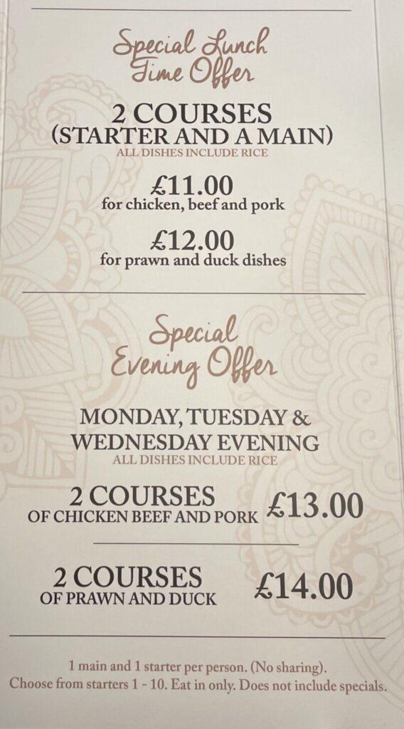 Dining Offers - The Queens Head